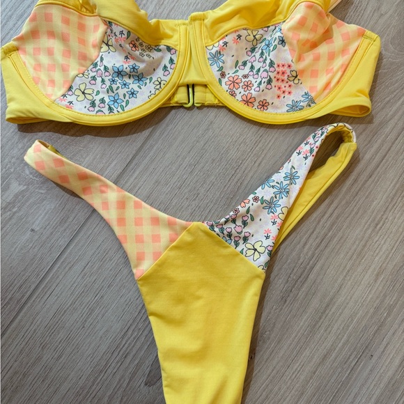 OneOne Swimwear | Swim | Yellow Floral Bikini Set | Poshmark